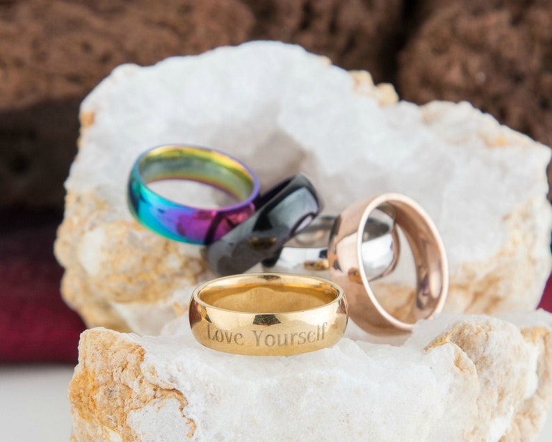 Love Yourself Ring Engraved Self Love Ring Gift Love Warrior - Etsy