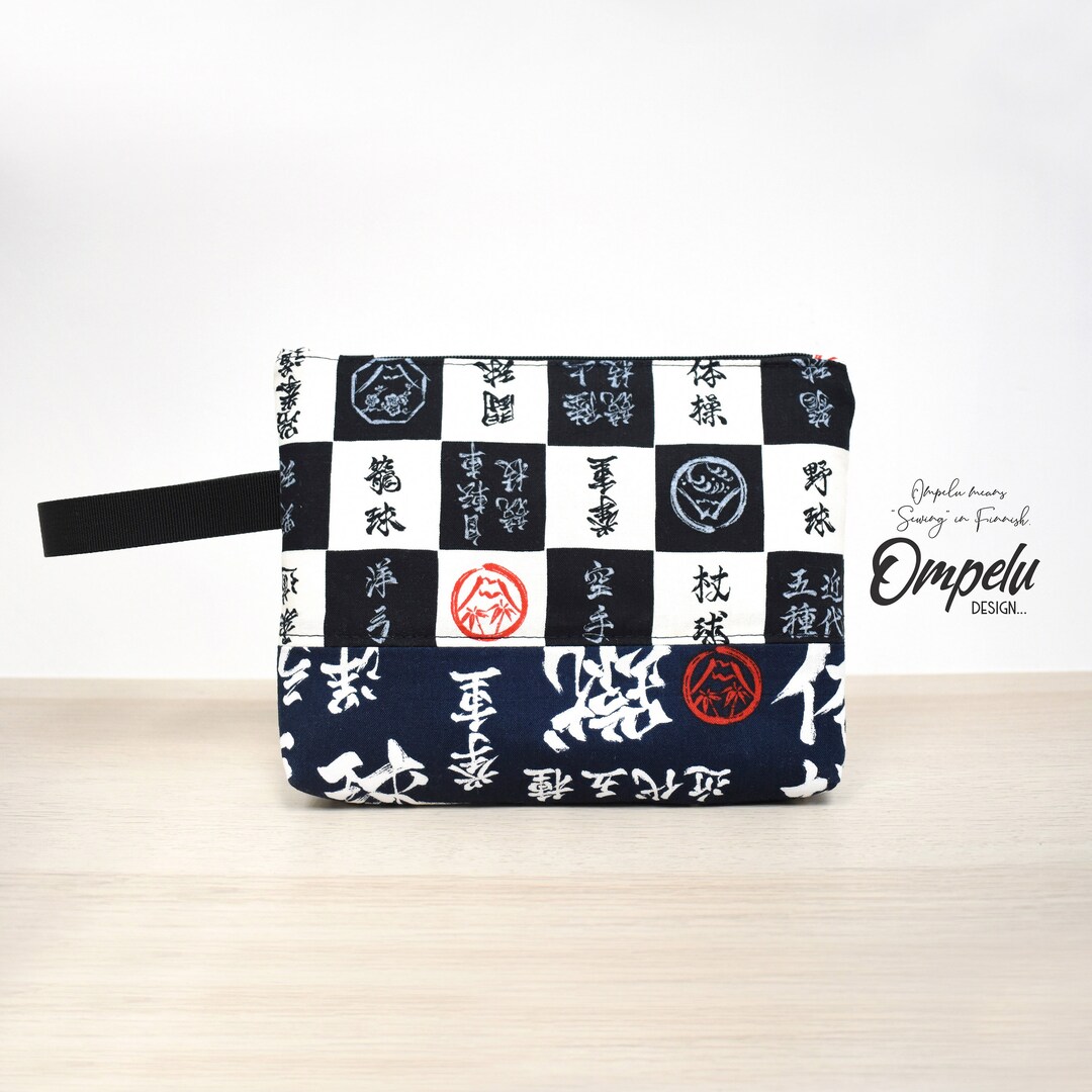 Handmade Japanese Calligraphy Padded Large Make-up Pouch/bag - Etsy
