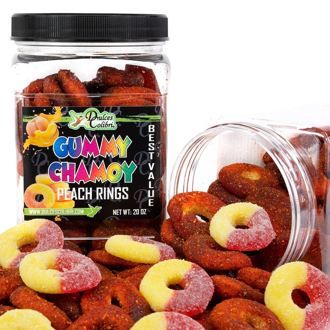 Gummy Chamoy Peach Rings | Best Value Jars | Family Size - 20 Oz - Etsy