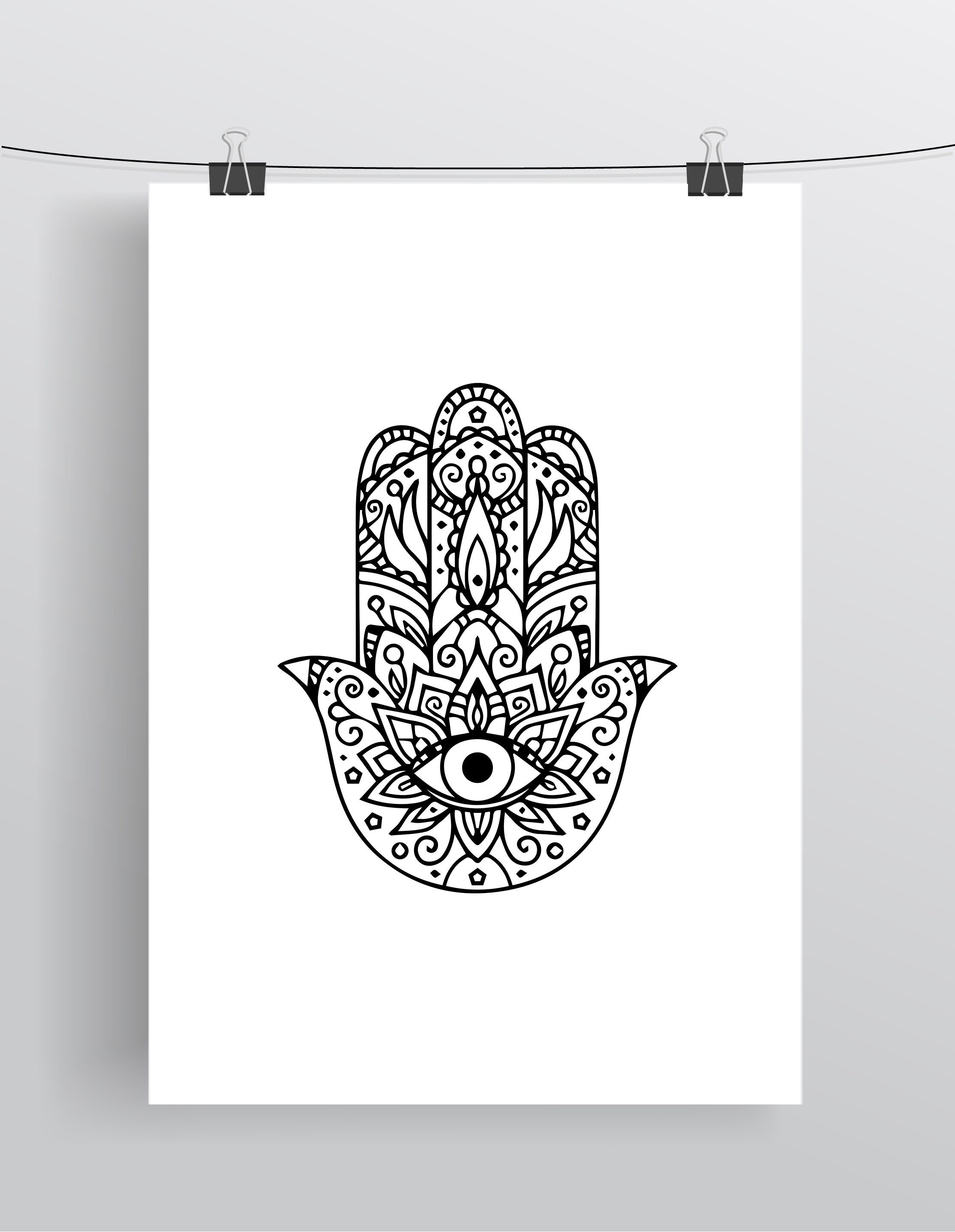 Hindu Hand Symbol Art