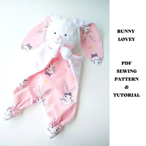 Bunny Lovey Baby Blanket Security Blanket Sewing Pattern - Etsy
