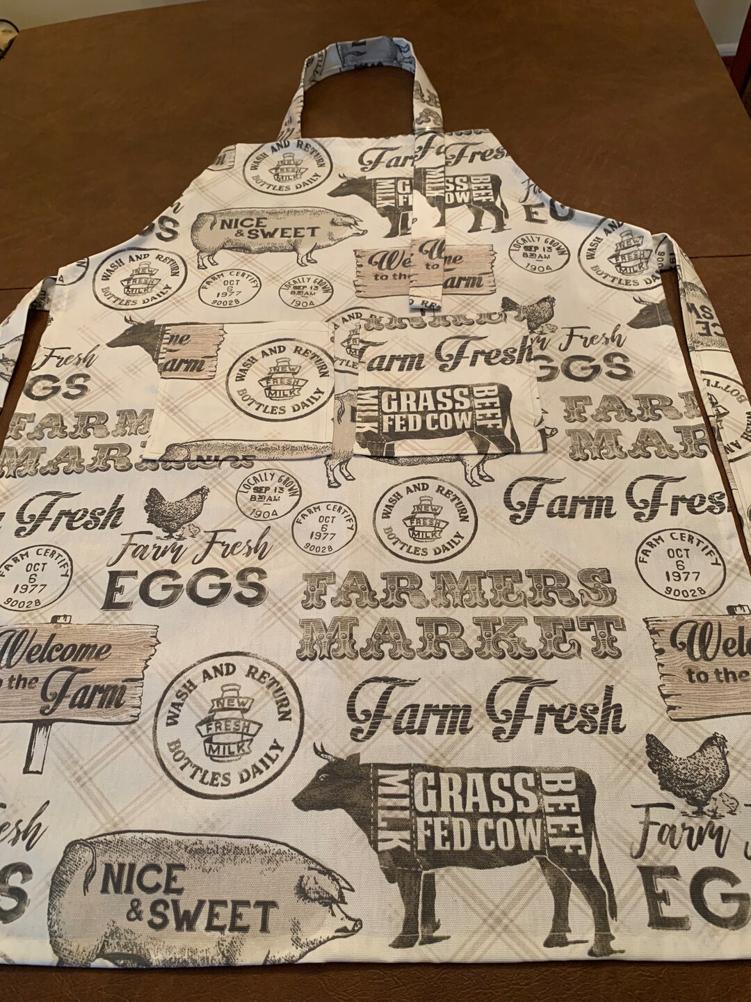 Chef's Apron - Farm Theme Pattern - Etsy