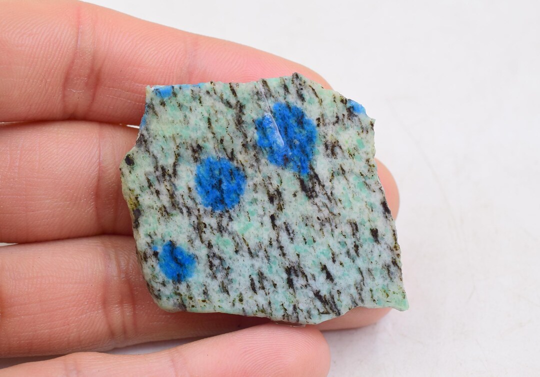 Natural K2 Azurite Slab and Rough K2 JASPER Stone - Azurite in Granite ...
