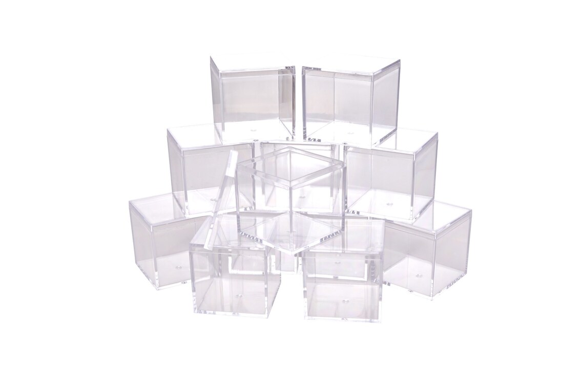 Clear Acrylic Square Cube Candy Box Boxes 2X2X2 Inches set of - Etsy