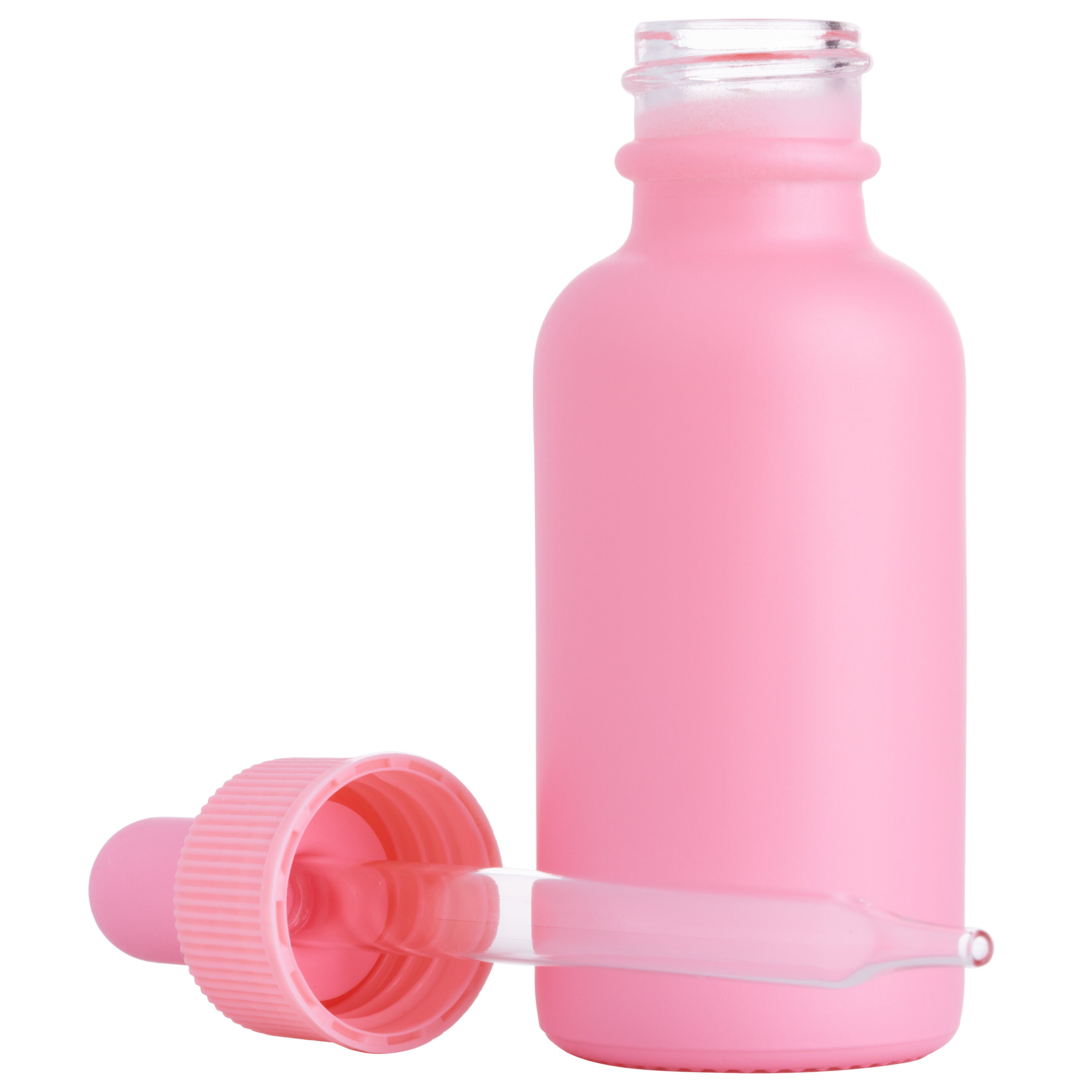 12 Pack Pink Coated Boston Round Essential Oils Aromatherapy Glass ...