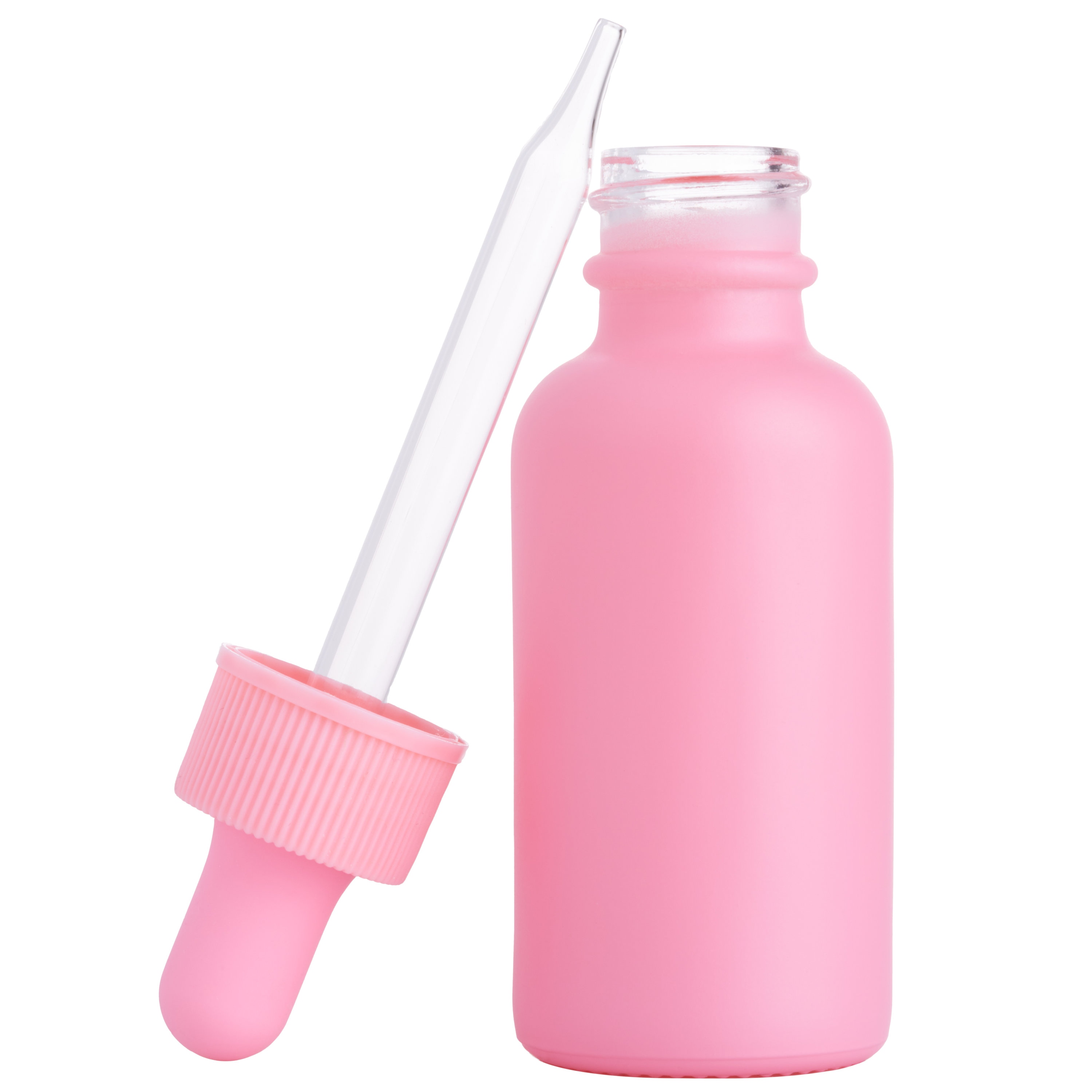 12 Pack Pink Coated Boston Round Essential Oils Aromatherapy Glass ...