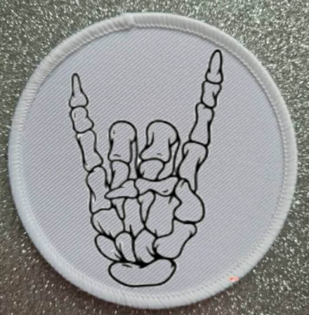 Skeleton Devil Horns 3 Inch Patch Badge - Etsy