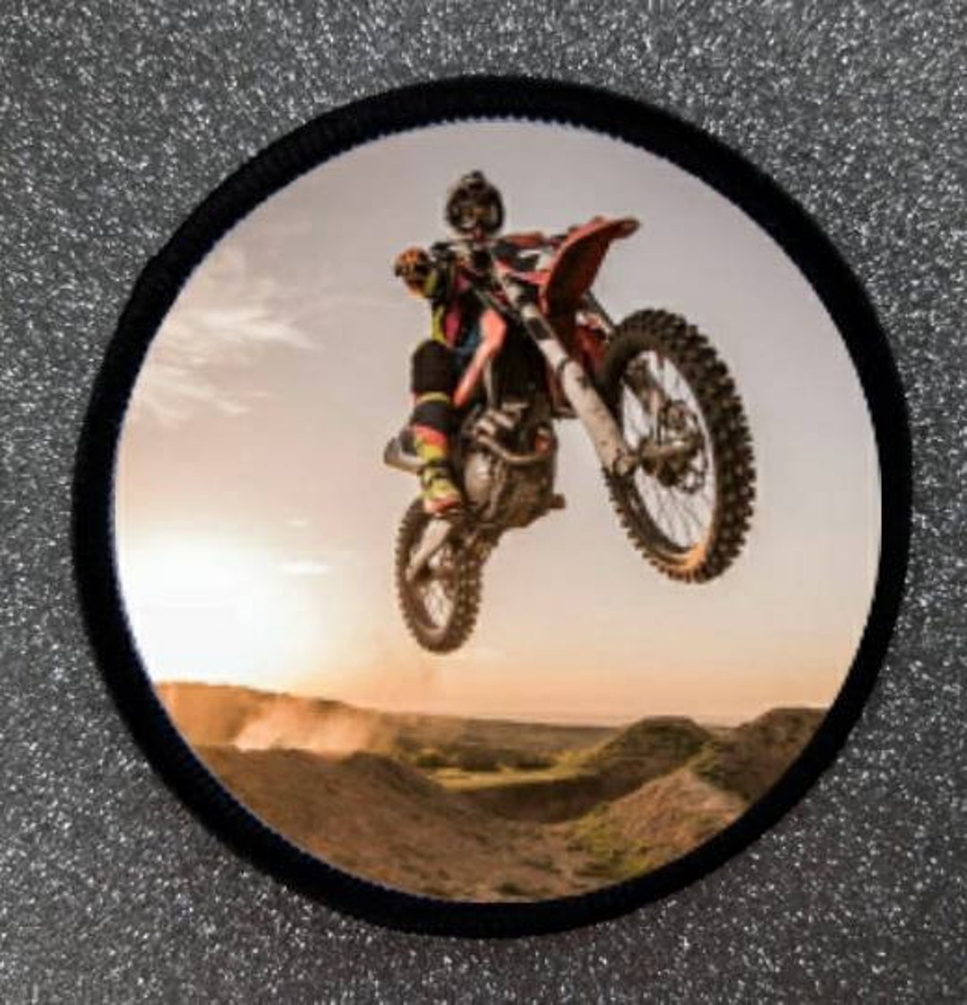 7 Inch Large Motocross Dirt Bike Iron or Sew on Sublimation Patch Badge - Etsy