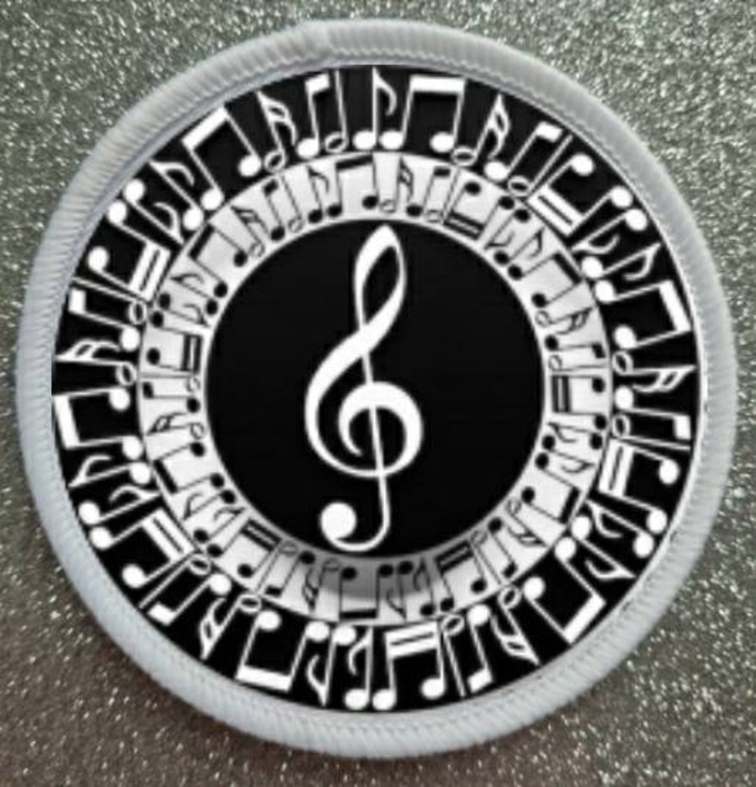3 Inch Music Notes Patch Badge - Etsy