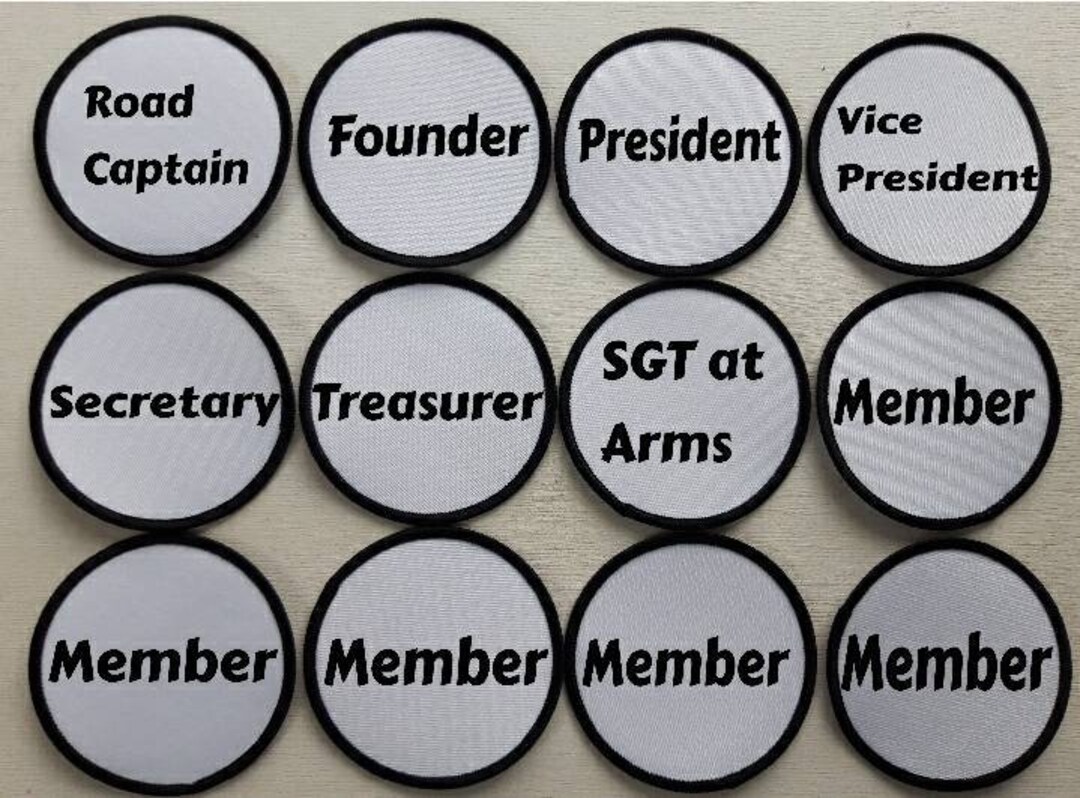 3 Inch Motorcycle Club MC Patch Badge Kit Set - Etsy