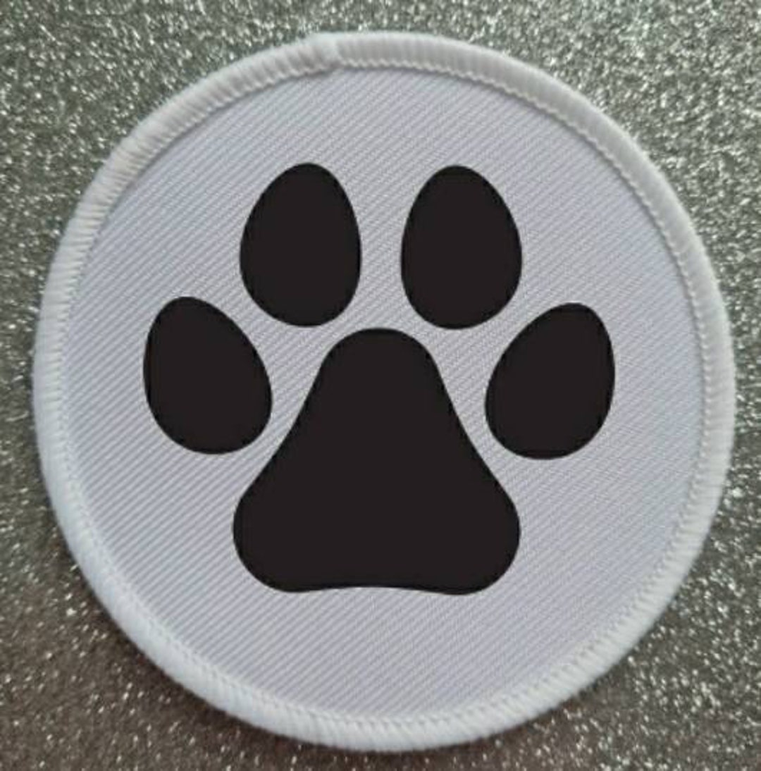 3 Inch Dog Paw Print Sublimation Patch Badge. - Etsy