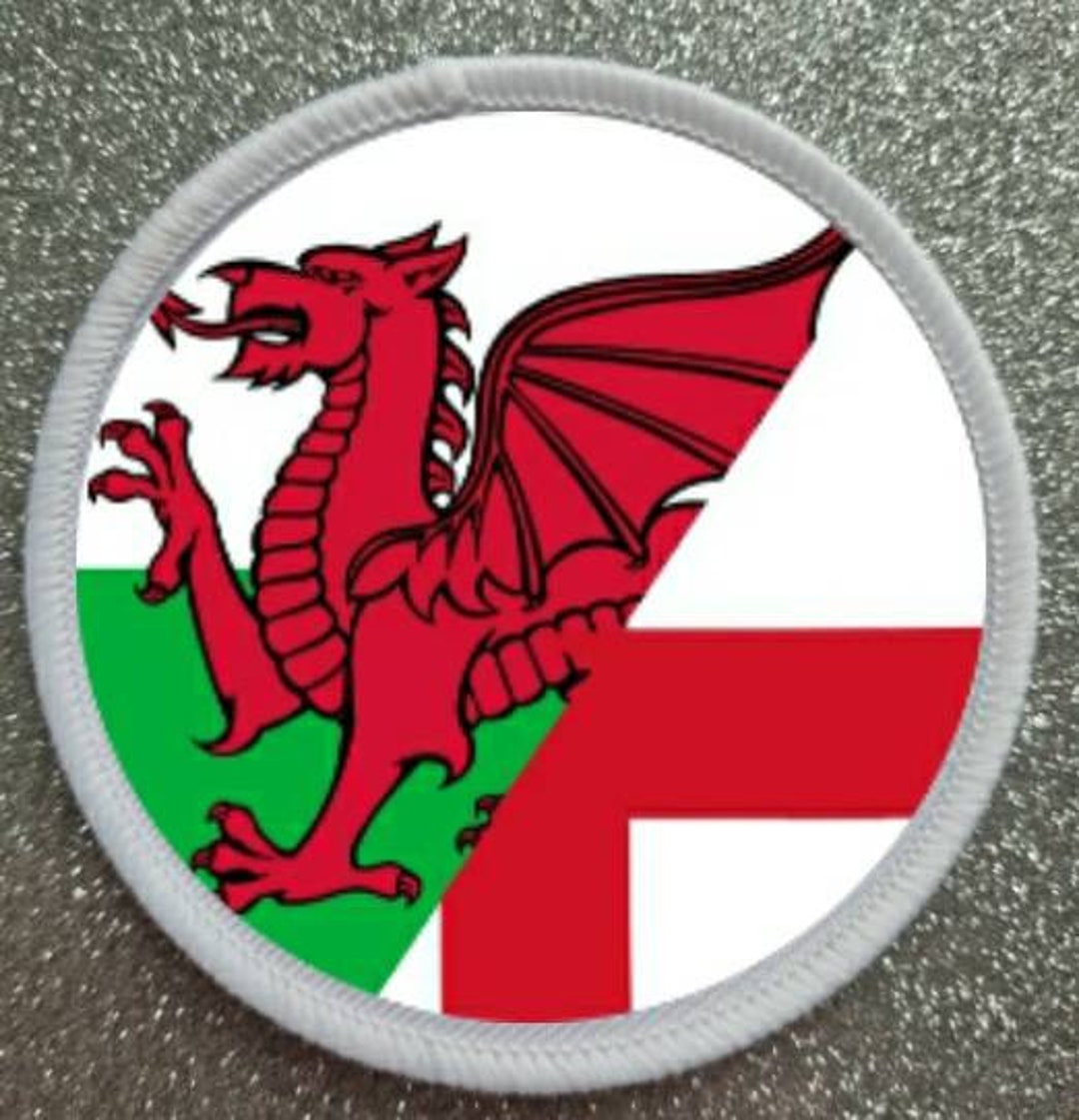 3 Inch Half English Welsh Flag Patch Badge - Etsy