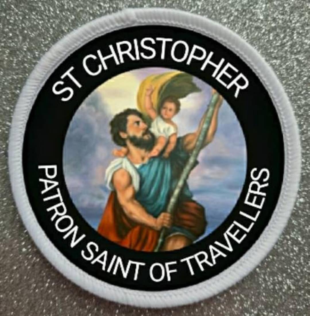 7 Inch Large St Christopher Patch Badge - Etsy