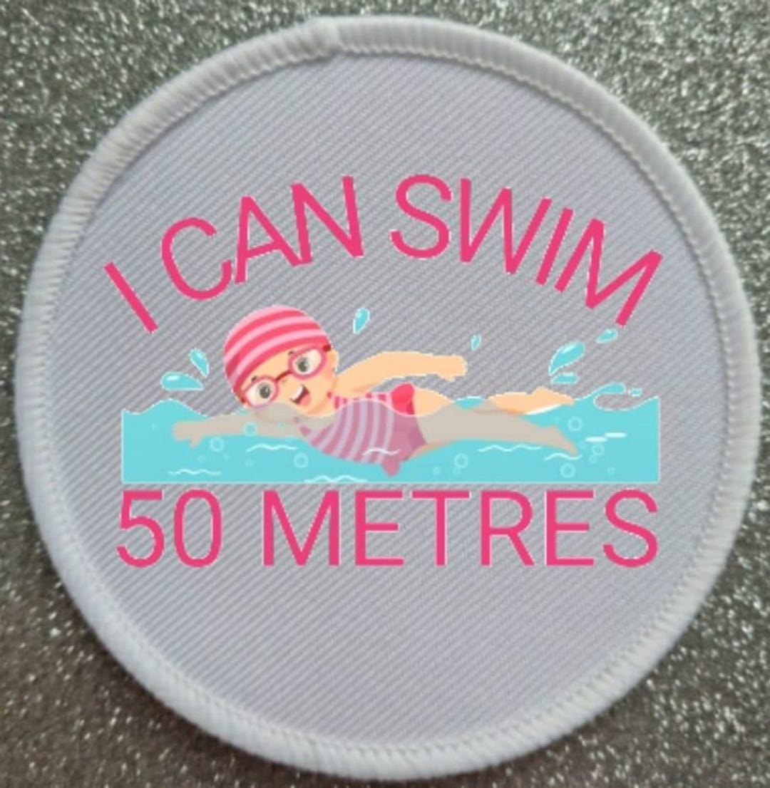 3 Inch Swimming 50 Metres Award Patch Badge - Etsy