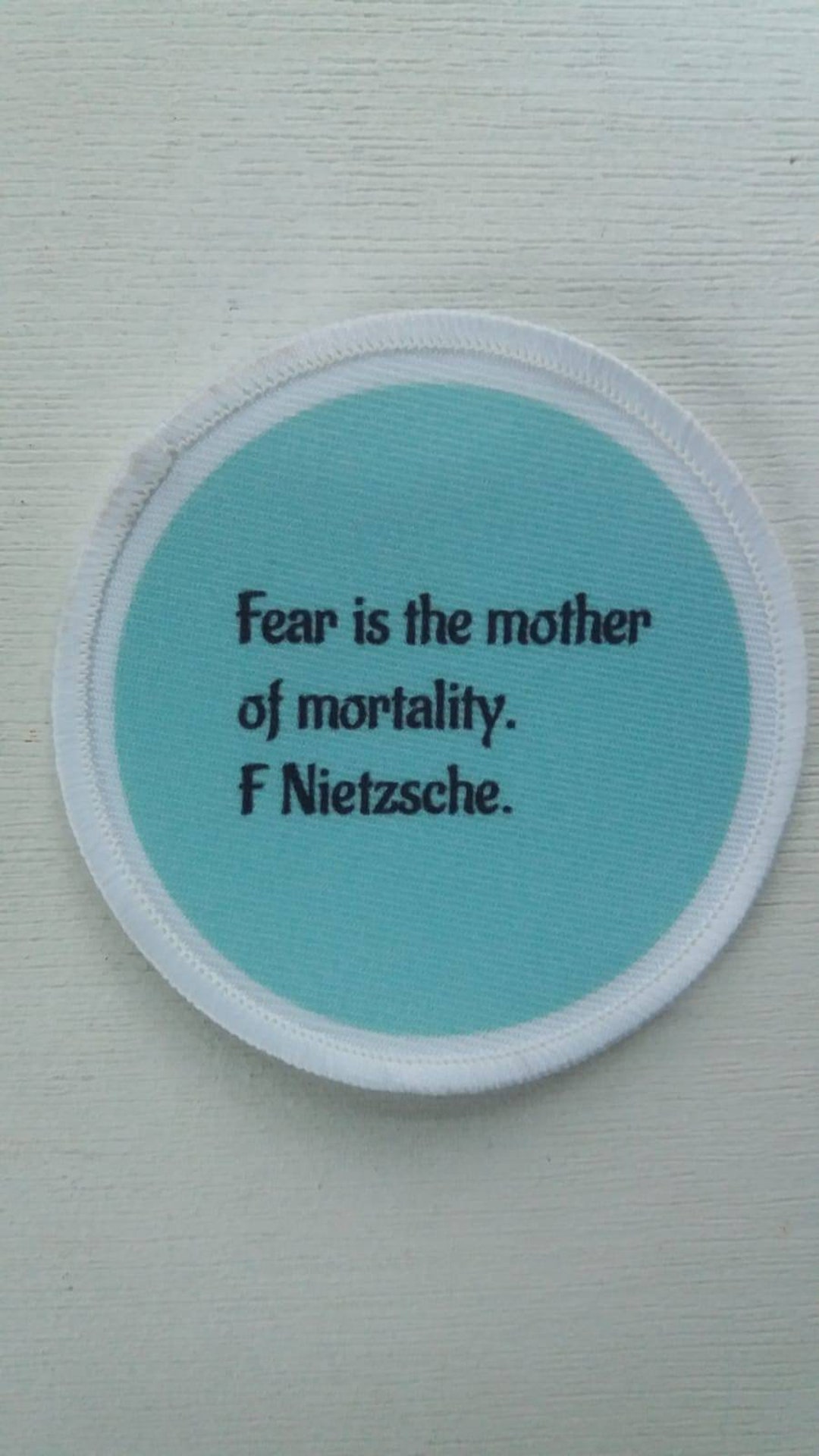 3" Nietzsche - Fear Quote Sublimation Patch Badge. - Etsy