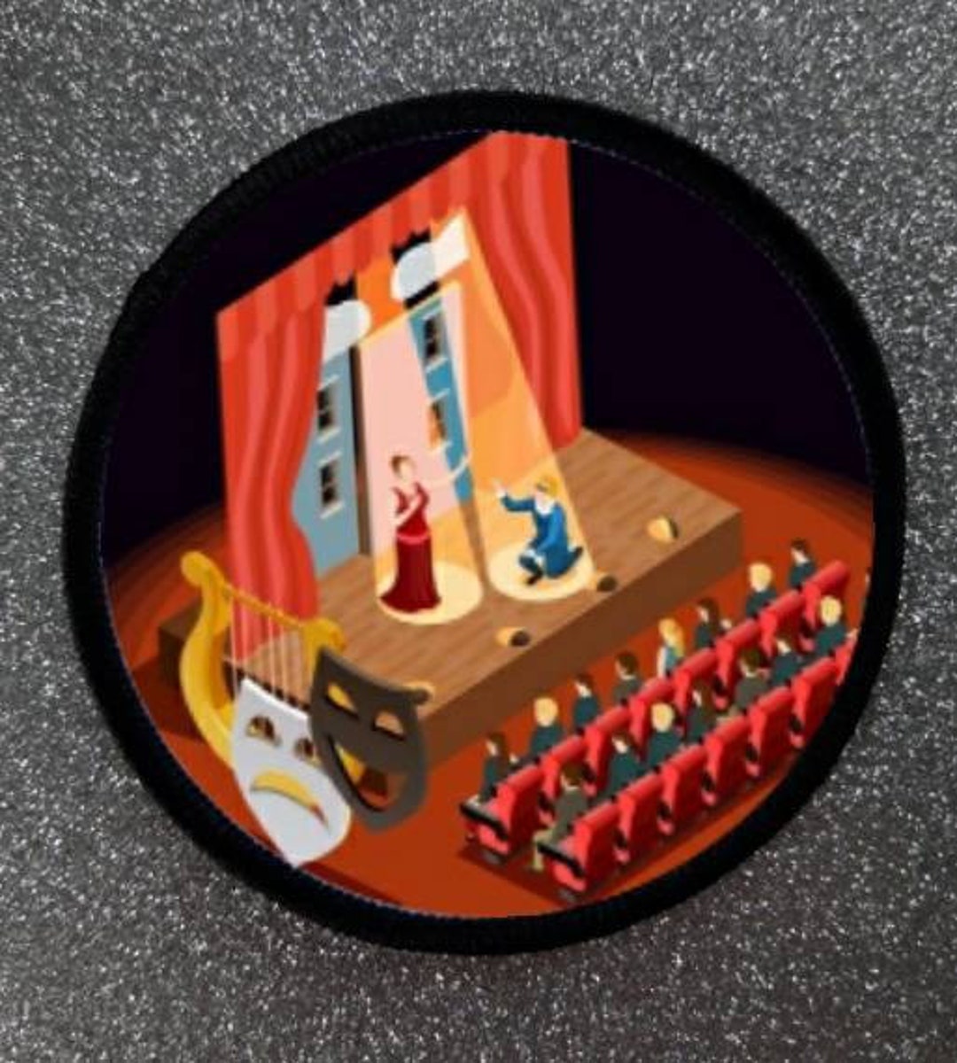 3 Inch Theatre Scene Patch Badge - Etsy