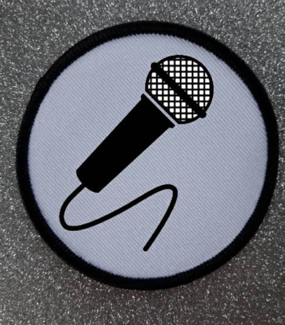 3 Inch Microphone Singer Iron or Sew on Patch Badge - Etsy