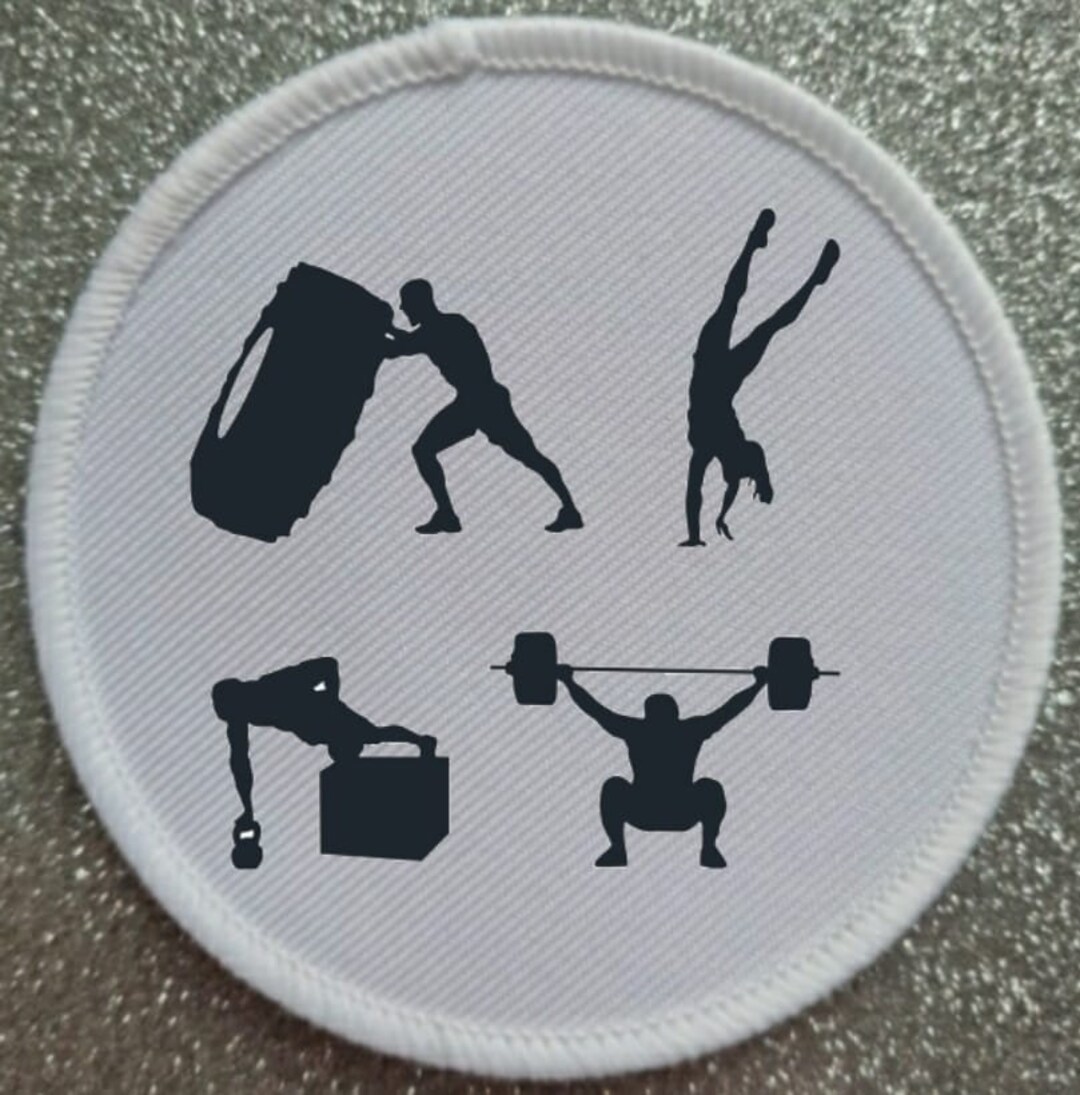 3 Inch Gym Weights Workout Fitness Patch Badge - Etsy