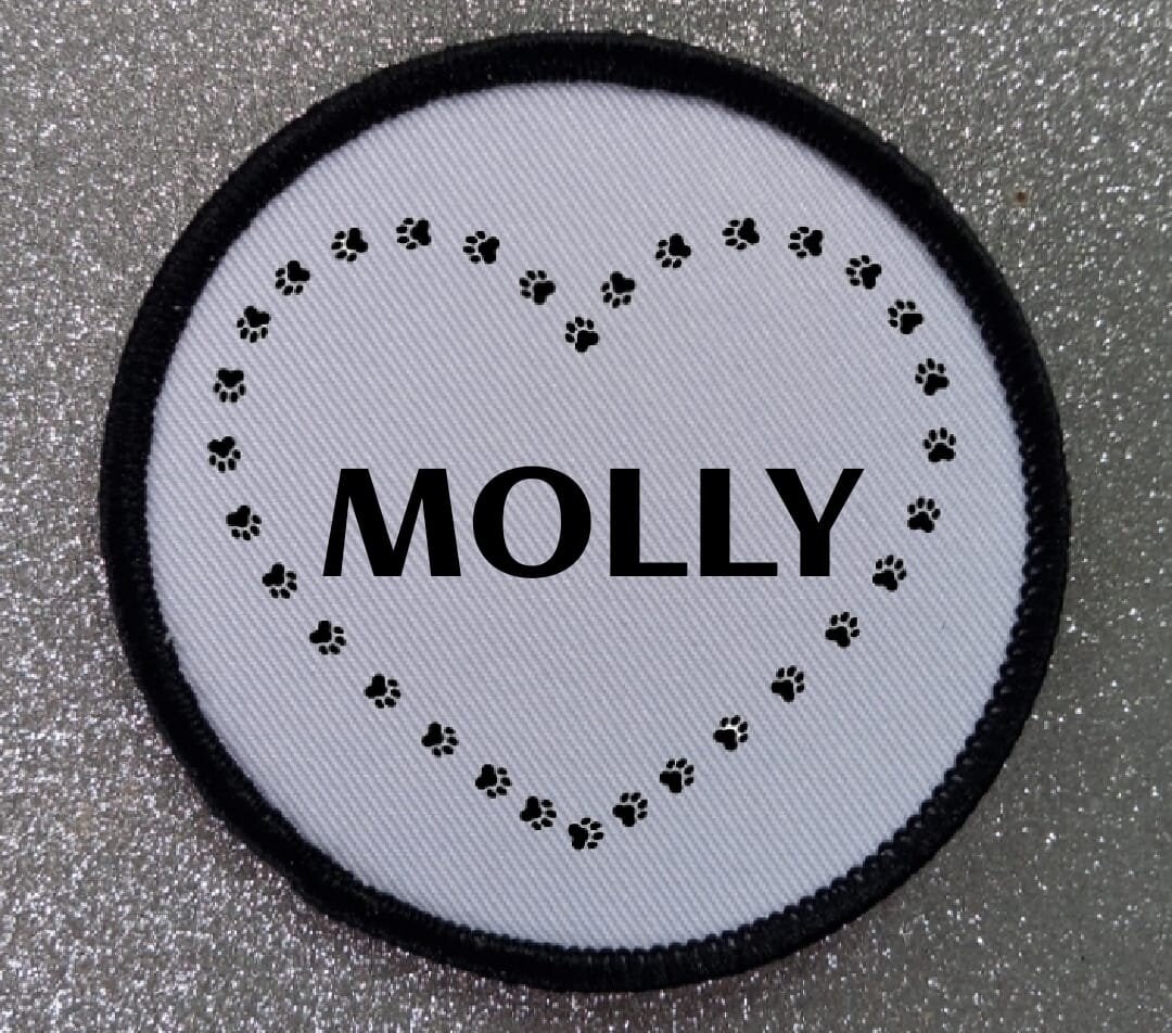 3 Inch Molly Dog Name Harness Coat Accessory Patch Badge. - Etsy