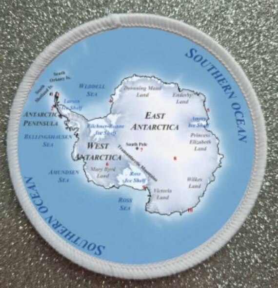 3 Inch Map of Antarctica Sublimation Patch Badge. | Etsy