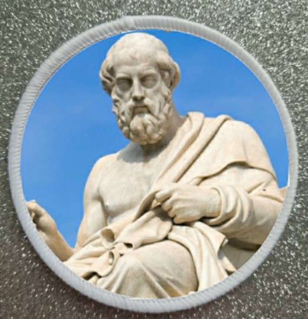 3" Ancient Philosopher Plato Sublimation Patch Badge. - Etsy