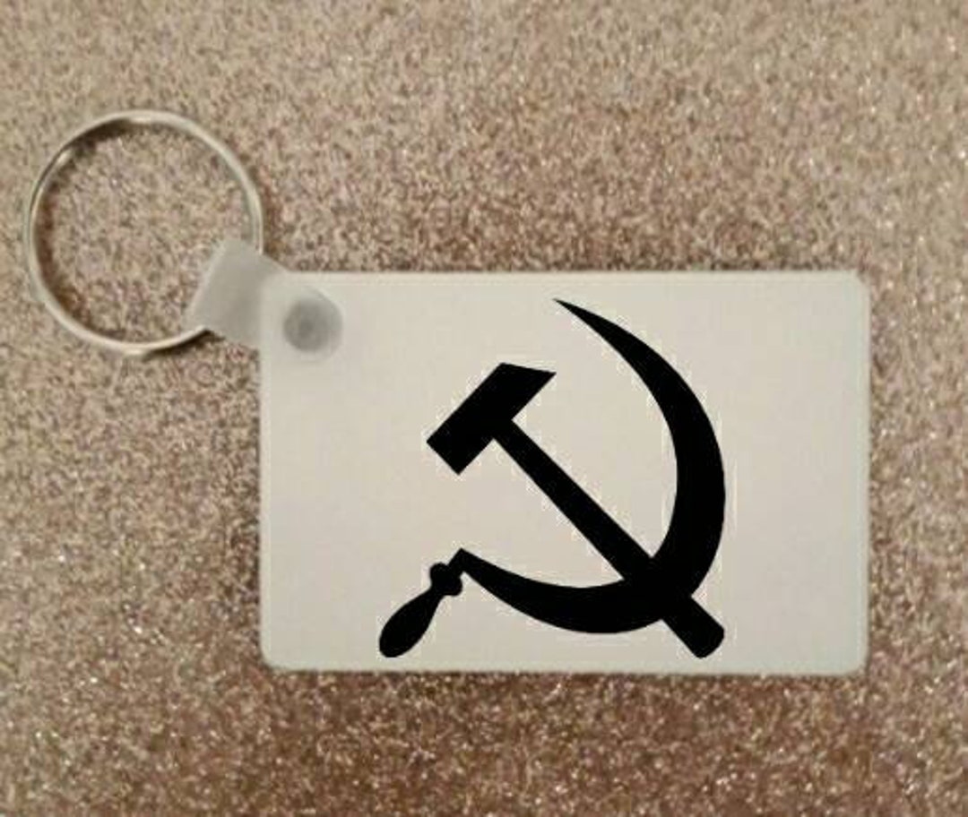 2.5" Communist Hammer & Sickle Key Ring Keyring Keychain - Etsy