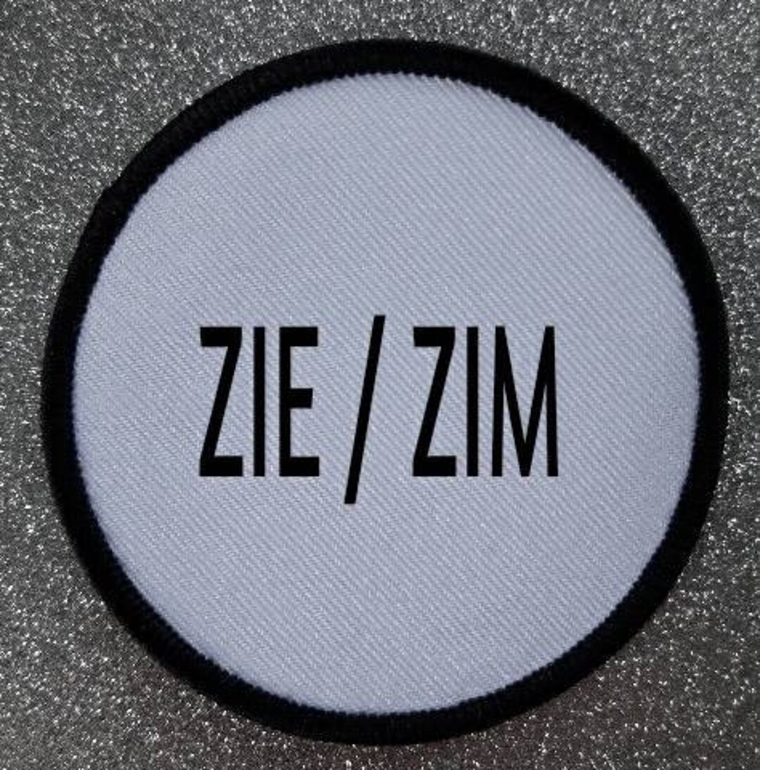 3 Inch ZIE / ZIM Gender Pronoun Patch Badge - Etsy