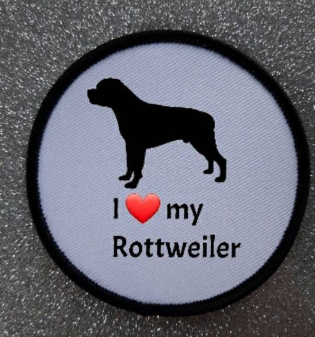 3 Inch I Love My Rottweiler Dog Patch Badge. - Etsy