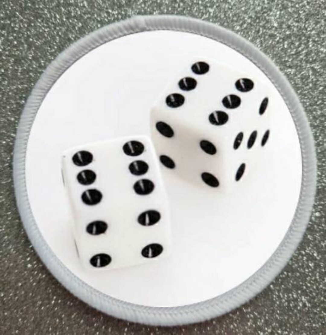 3 Inch 2 Dice Patch Badge - Etsy