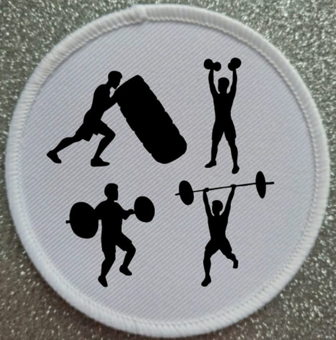3 Inch Gym Weights Workout Fitness Patch Badge - Etsy