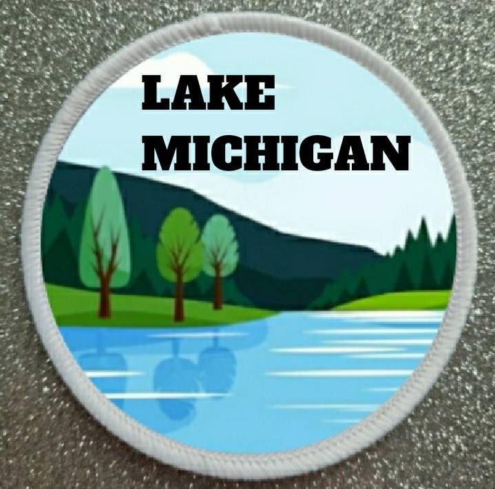 3 Inch Lake Michigan Art Patch Badge - Etsy