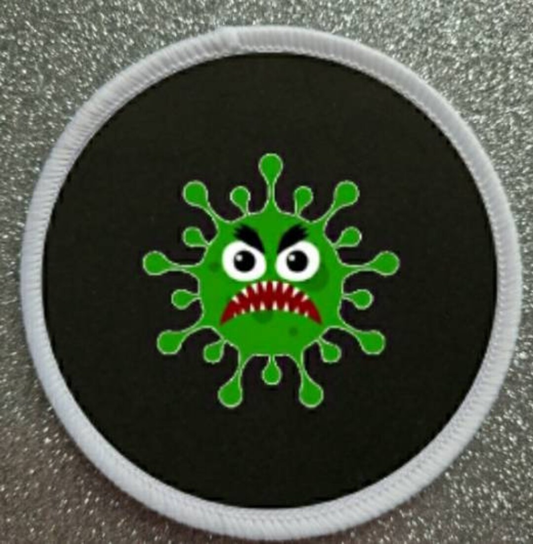 3 Inch Cartoon Germ Patch Badge - Etsy
