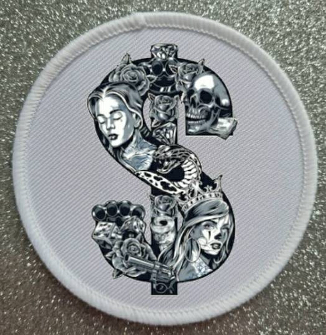 7 Inch Large Dollar Sign Tattoo Art Style Patch Badge - Etsy