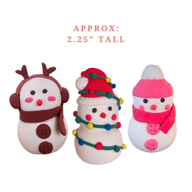DIY Premium Air Dry Clay Kit - Whimsical Snowmen, Clay Christmas Craft ...