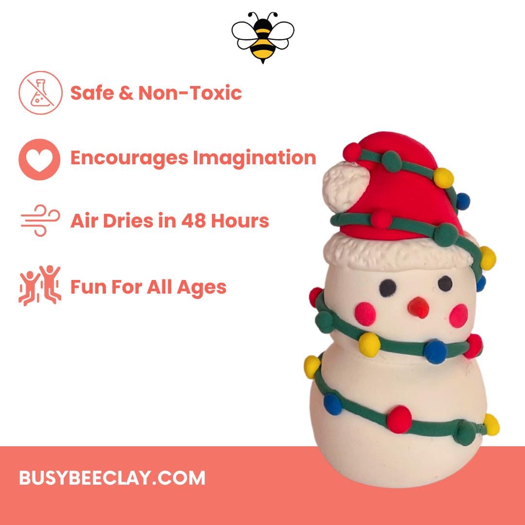 DIY Premium Air Dry Clay Kit - Whimsical Snowmen, Clay Christmas Craft ...