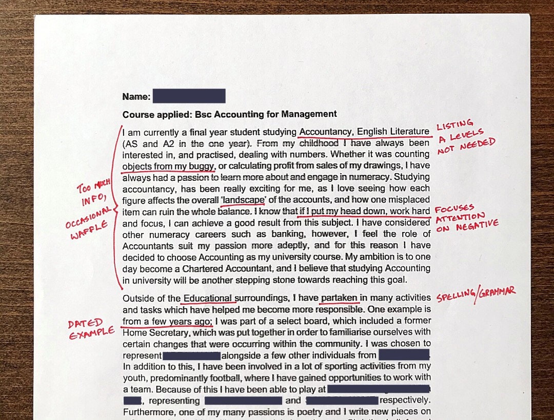 University Personal Statement Guide Step By Step Help Sheet Etsy