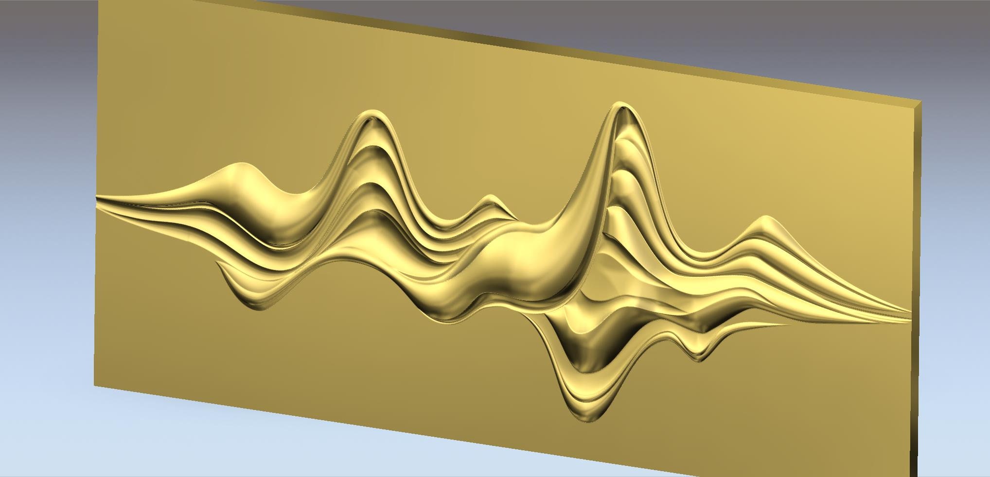 3D model of a sound wave Cnc panels CNC Router file 3D stl | Etsy