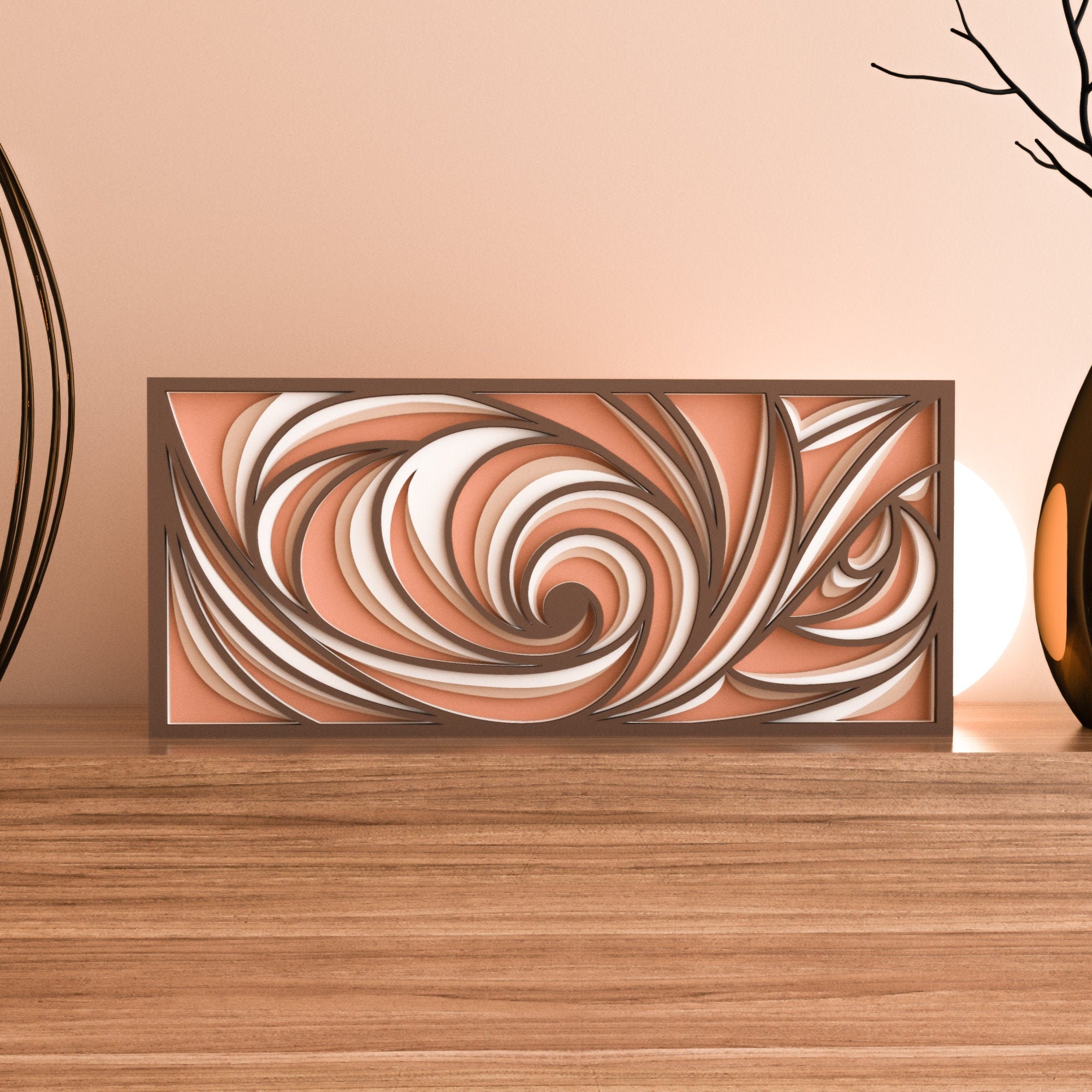 Cnc files for wood Laser cut dxf files Wall Art vector | Etsy