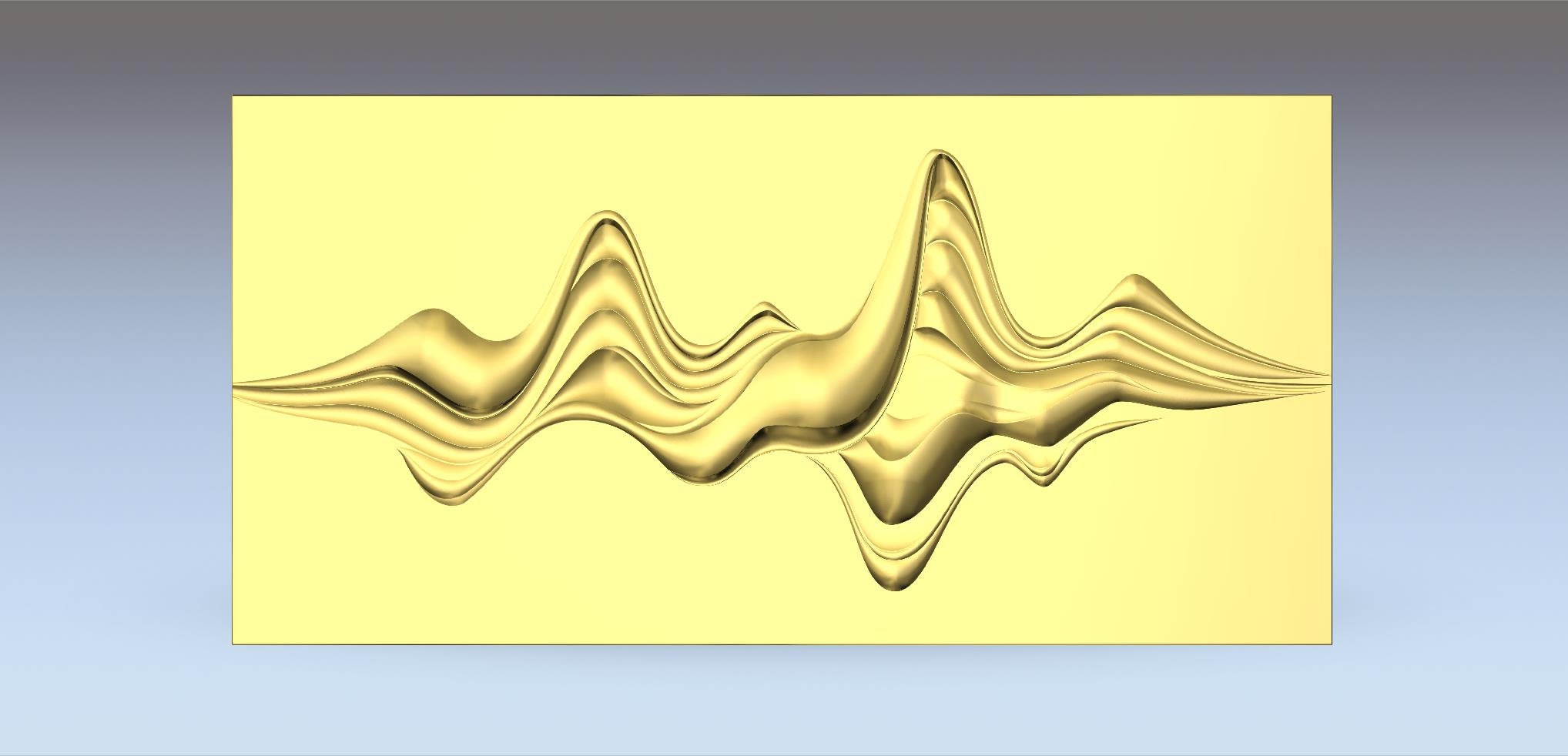 3D model of a sound wave Cnc panels CNC Router file 3D stl | Etsy
