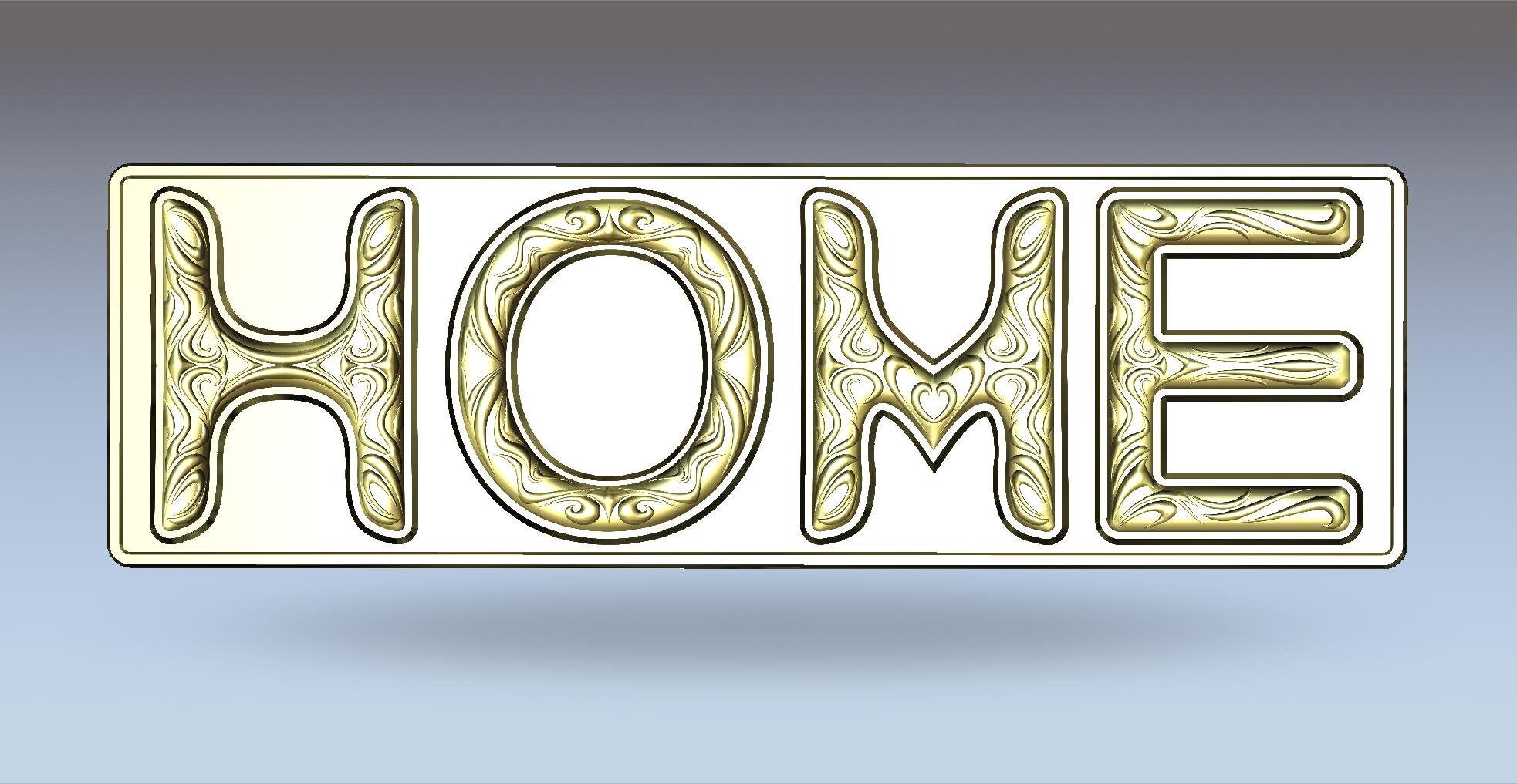 CNC Home signs Cnc files for wood. STL signs Home. 3d model | Etsy