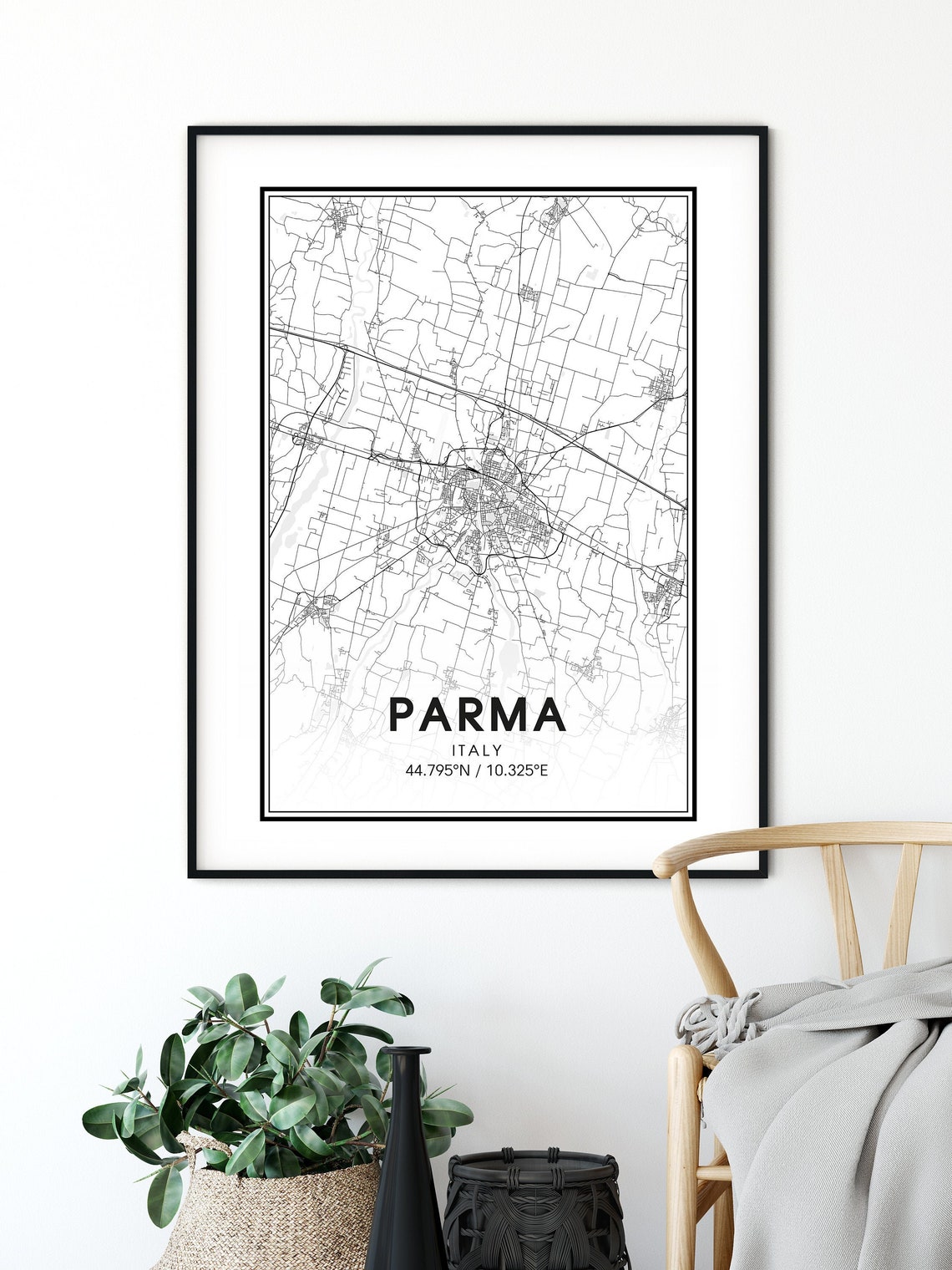 Parma Map Print City Map Wall Art Parma Italy Map Travel | Etsy