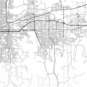 Spokane Valley Map Print City Map Wall Art Spokane Valley | Etsy