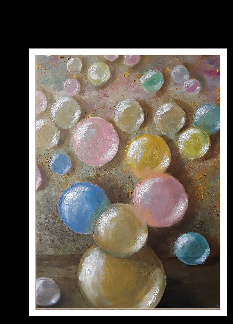 Abstract work of art Colored bubble art Fantasy artwork | Etsy