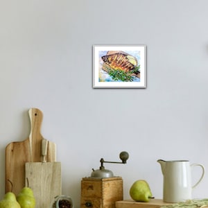 Fried Fish Painting Fish Artwork Still Life Painting Food Painting ...