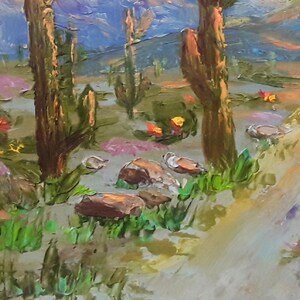 Arizona Desert Art Cactus Painting Desert Floral Art American Desert ...