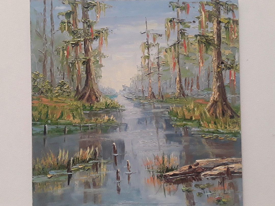 Louisiana Swamp Art American Landscape Cypress Tree Art - Etsy UK