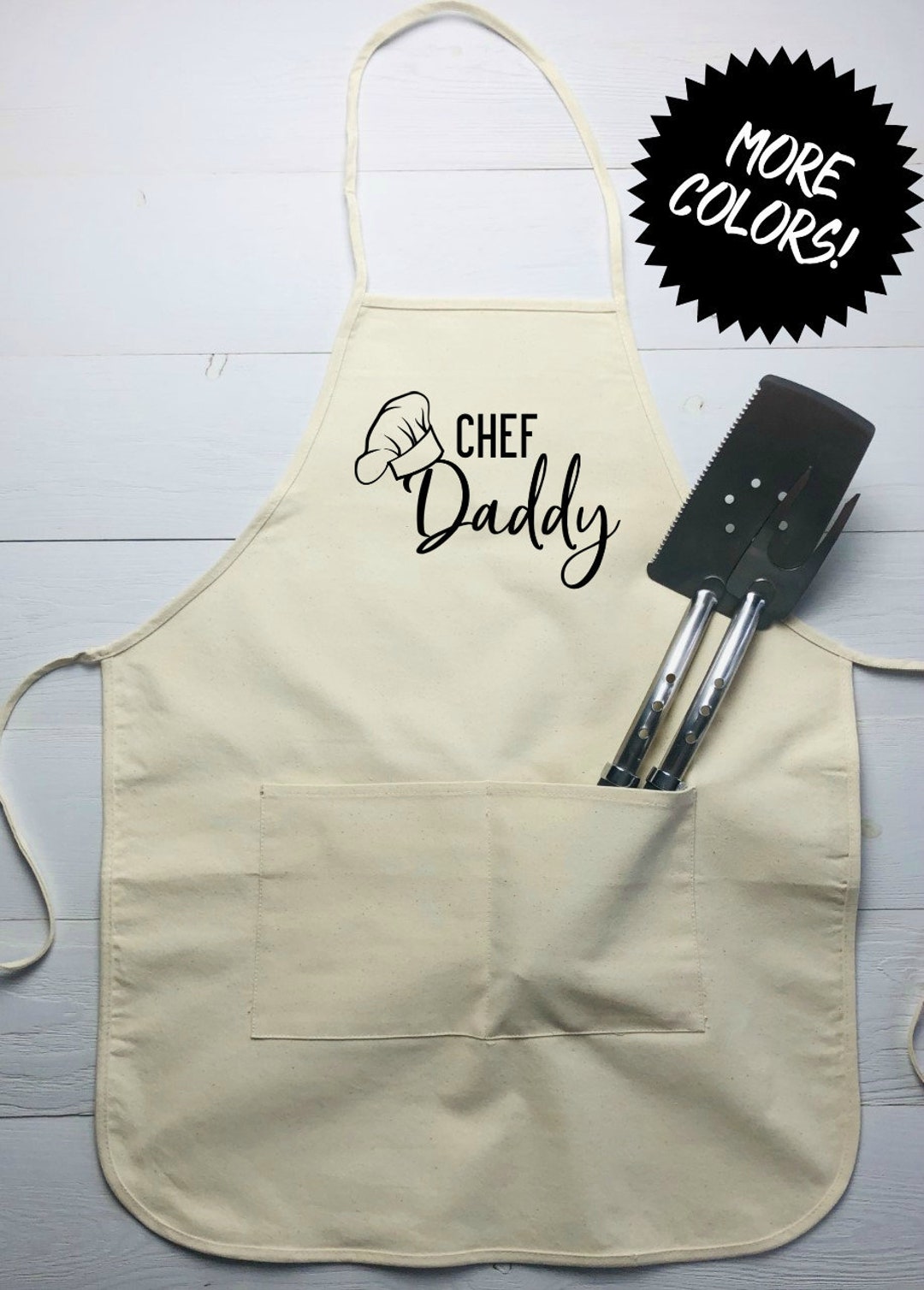 Chef Daddy Apron|apron With Chef Hat - Etsy