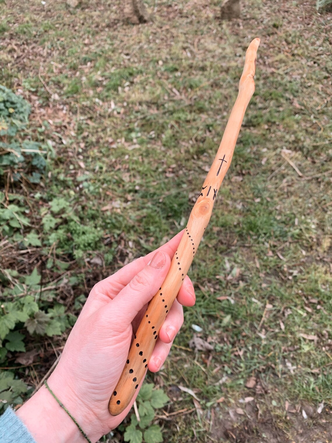 Pine Celtic Sacred Tree Wand Hand Carved | Etsy