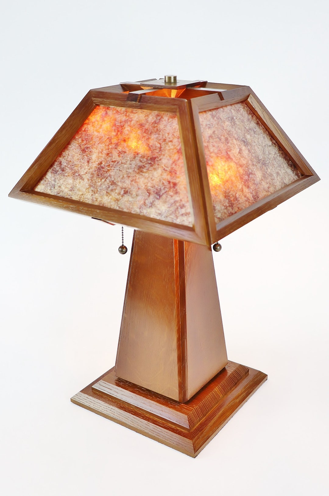 Craftsman Lamp, CUSTOM ORDER, Vintage Brown Oak Special Color, Heirloom ...