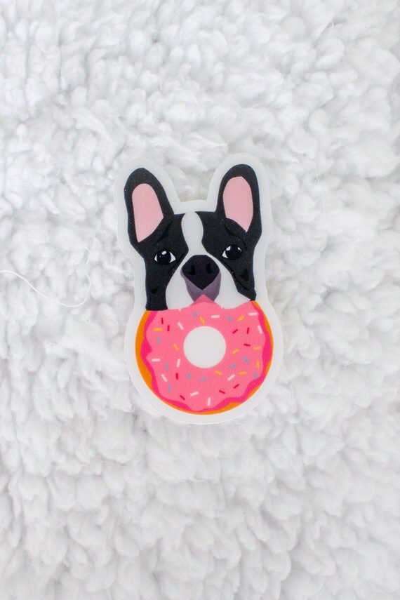 Frenchie Donut Vinyl Sticker - Etsy